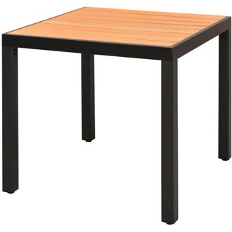 vidaXL Vidaxl - Table de jardin Marron 80 x 80 x 74 cm Aluminium et wpc