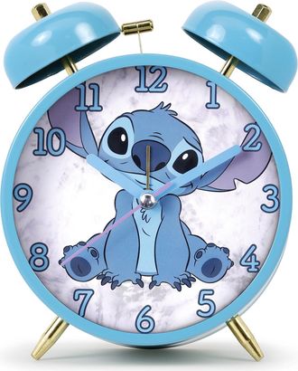 Disney Stitch Kinder-Tisch-Wecker mit Zwei Glocken, für Zuhause, Schlafzimmer