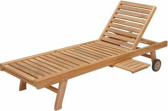Happy Garden Bain de soleil pliant en teck LOMBOK