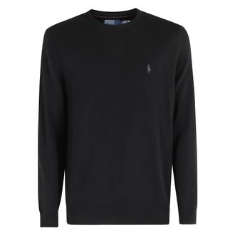 Polo Ralph Lauren Homme, Pulls, Noir, Taille: XL Pull col Rond Bleu Marine avec Logo Brod&eacute;