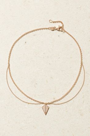 Diane Kordas Shield Fußkettchen Aus 14 Karat Gold Mit Diamanten