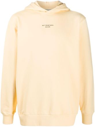 Drôle de Monsieur Kapuzenpullover mit Logo-Stempel - Orange