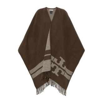 Tory Burch Logo Poncho - - Jackets - Damen - Braun - ONE SIZE