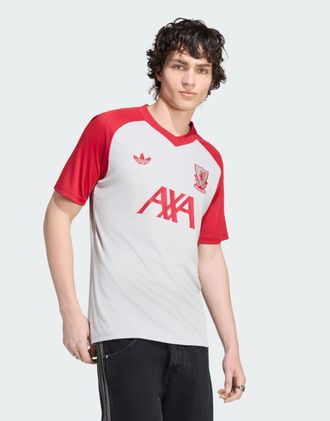 adidas Liverpool fc 26/27 maillot davant-match gris deux