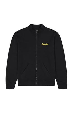 Wrangler Fermeture &eacute;clair au Niveau du Cou Maillot de surv&ecirc;tement, Noir, S Homme