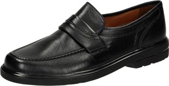 Sioux Hausschuh Slipper Herren 28950 Echtleder in schwarz