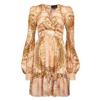 Philipp Plein Femme, Robes, Beige, Taille: 36 FR Short Dress NEW Baroque