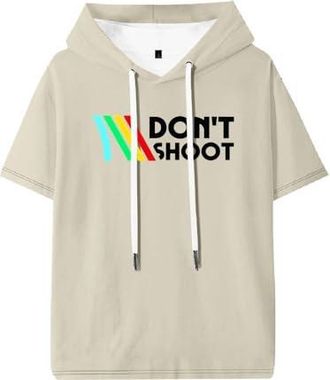 Generic Arc Raiders Dont Shoot T-shirts &agrave; capuche unisexe &agrave; manches courtes V&ecirc;tements d&eacute;contract&eacute;s, beige, 4XL