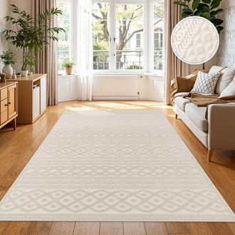 Paco Home Teppich In- & Outdoor, Moderne abstrakte Boho Designs mit 3D Struktur, robust & wetterfest, ideal für Terrasse Wohnzimmer & Küche, Grösse:240x340 cm, 