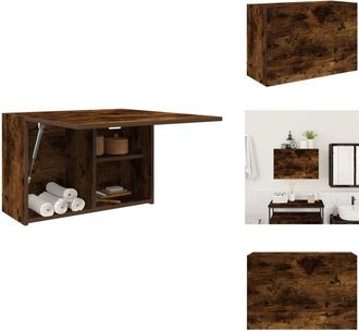 vidaXL Bad-Wandschrank Räuchereiche 60x25x40 cm Holzwerkstoff - Bad-Wandschrank - Bad-Wandschränke - Bad-Hängeschrank - Hängeschrank Bad