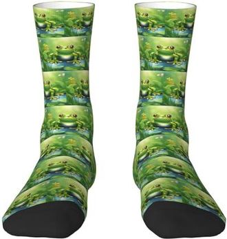 Generic Unisexe Chaussettes Sport Grenouille De Dessin Animé 1 Impression Hommes Socquettes Classiques Chaussettes De Sports Pour Training Randonnée Trekking 