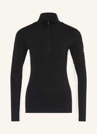 We Norwegians Piqu&eacute;-Midlayer Voss Aus Merinowolle schwarz
