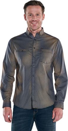 Engbers Herren Herren Langarm-Hemd Gemustert, Orange, 39442, Orange in Gr&ouml;&szlig;e 3XL