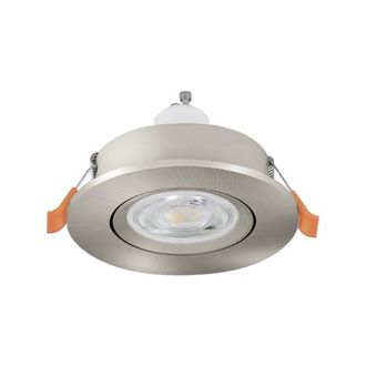 Eglo LED Einbaustrahler Barranco, Deckenspot Wohnzimmer, Deckenstrahler schwenkbar aus Kunststoff in Silber, warmwei&szlig;, inkl. GU10 Leuchtmittel