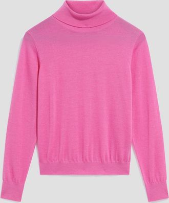 Gerard Darel Pull &agrave; col roul&eacute; en laine m&eacute;rinos - ROSAIRE - Rose