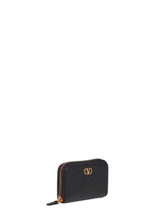 Valentino Garavani Womens Mini Wallet Vlogo Signature Black Calf Leather & Purses
