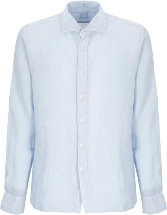 120% Lino Homme, Chemises, Bleu, Taille: L Chemise en lin