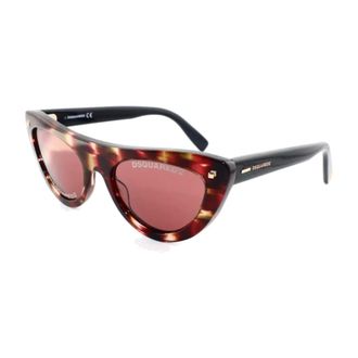 Dsquared2 unisex, Accessoires, Brun, Taille: 55 MM Lunettes de Soleil Rouge Havana Blink Dq0375
