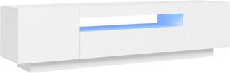 vidaXL Vidaxl - Meuble tv avec lumières led blanc 160x35x40 cm