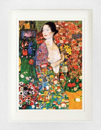 1art1 Gustav Klimt Poster Die Tänzerin, 1916 Gerahmtes Bild Mit Edlem Passepartout | Wand-Bilder | Im Bilderrahmen 40x30 cm