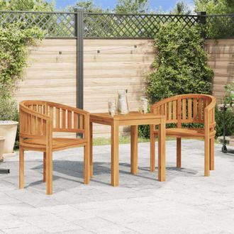 vidaXL Bananenstuhl Massivholz Teak Vidaxl