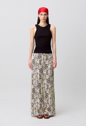 Claudie Pierlot Satinhose mit Animal-Print