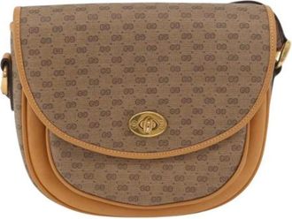 Gucci Sac bandouli&egrave;re en cuir Pre-owned - Femme - Pre-owned - Brun - Taille: ONE Size