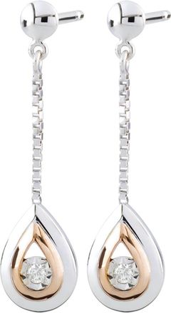 Edenly Ohrhänger Träne der Antilope - Roségold und Weißgold