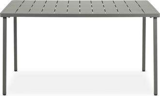 IDIMEX Gartentisch Azalea 140x80cm, grau - Outdoor Tisch wetterfest für Garten Balkon & Terrasse, Terrassentisch für 6 Personen, Stabil & pflegeleicht Tisch 