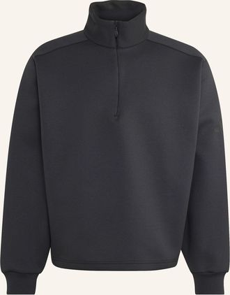 adidas Soft Lux Winter Sweatshirt, Reissverschluss Bis Zur Brust, Gewirktes Material schwarz