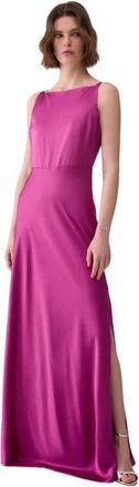 Liu Jo Femme, Robes, Rose, Taille: 42 FR Robe Maxi Sans Manches &agrave; Encolure Carr&eacute;e
