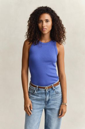 GANT Damen Geripptes Tanktop (XXL) ROYAL Blau