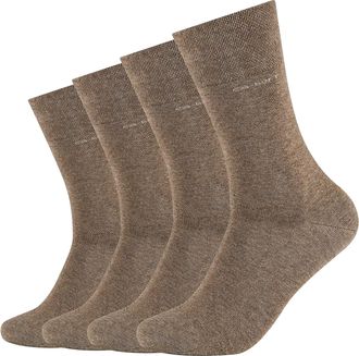 Camano Unisex Online ca-Soft 4er Pack Socken, Camel, 35/38