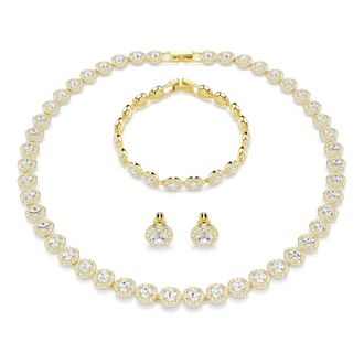 Swarovski Una Angelic Set, Set (3), Rundschliff, Wei&szlig;, Goldlegierungsschicht