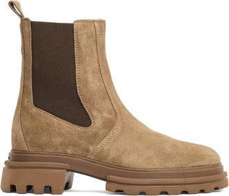 Hogan Stiefel - Beige Suede Chelsea Boots - Gr. 36,5 (EU) - in Braun - für Damen