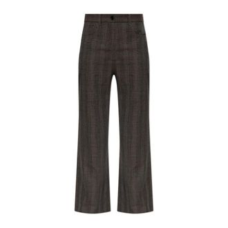 Acne Studios Tailored Wool Check Hosen - - Trousers - Damen - Braun - XS