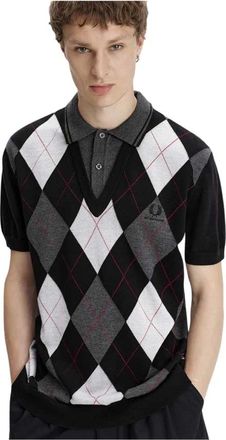 Fred Perry Homme, Pulls, Multicolore, Taille: XL Chemise Tricot&eacute;e Argyle