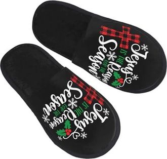 Generic J&eacute;sus Est La Raison De La P&eacute;riode De No&euml;l Homme Femme Chaussons L&eacute;g&egrave;res Chaussures De Maison Respirantes Pantoufles Pour Hiver Int&eacute;rieur Automne M
