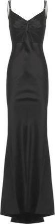 Elisabetta Franchi Femme, Robes, Noir, Taille: 40 FR Robe de Soir&eacute;e Red Carpet en Tissu Satin&eacute;