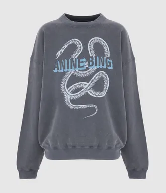 Anine Bing Sweatshirt Harvey Washed Black