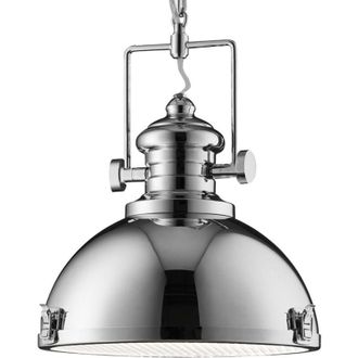 Searchlight Searchlight - Industrial - 1 Light Dome Deckenanh&auml;nger Chrom mit Acryldiffusor, E27