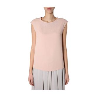 Fabiana Filippi Rundhalsausschnitt mit Paillettenbesatz - - Tops - Damen - Rosa - M