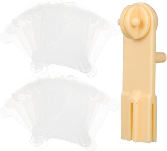 BESPORTBLE WRITWAA Gewindeorganisationsplatten Satz aus Kunststoff mit 30 Wei&szlig;en Garnwickelplatten und 1 Kunststoffwickler Stickgarn Aufbewahrung f&uuml;r Kreuzstich 