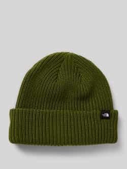 The North Face Strickm&uuml;tze mit breitem Umschlag und Label-Detail