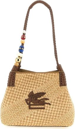 Etro Femme, Sacs, Beige, Taille: ONE Size Petit sac cabas Libra en raphia