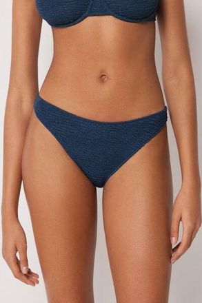 Calzedonia Bikinihose Crinkle Waves Blau