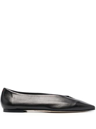Aeyde ballerines Betty en cuir - Noir