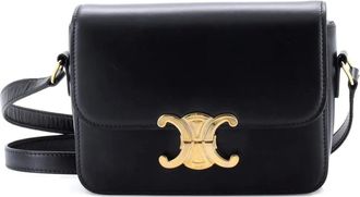 Celine Triomphe Shoulder Bag Smooth Calfskin Teen crossbody bag - Schwarz
