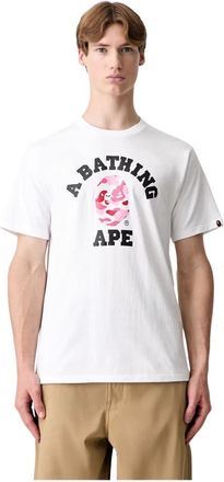 A Bathing Ape A Bathing Ape, Homme, Tops, Blanc, Taille: 2XL Tee ABC Camo