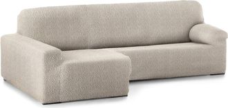 Eysa 3D super bielastische Sofa &uuml;berwurf Chaise Longue Langer arm, Links frontalsicht, Farbe 0